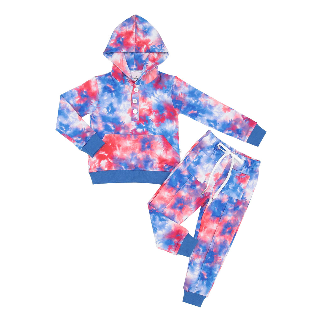 Buffalo Tie Dye Bamboo Tracksuit – Little Fans Loungewear